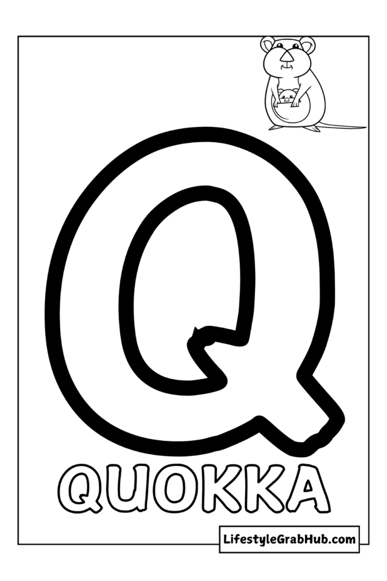 Free 27 Printable A to Z Alphabet Coloring Pages for Kids
