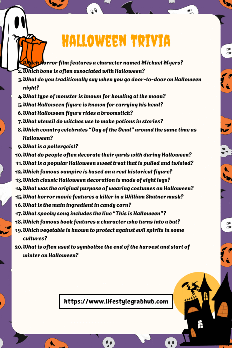 40 Free Printable Halloween Trivia Questions and Answers